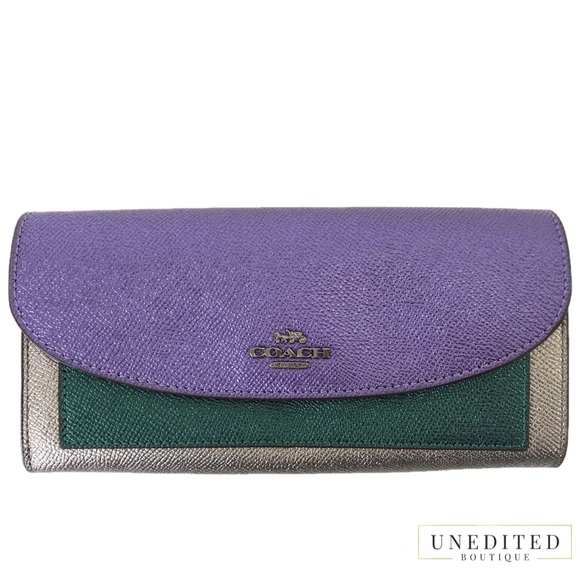 Coach | Bags | Nwt Coach Colorblock Wallet Multi Color | Poshmark